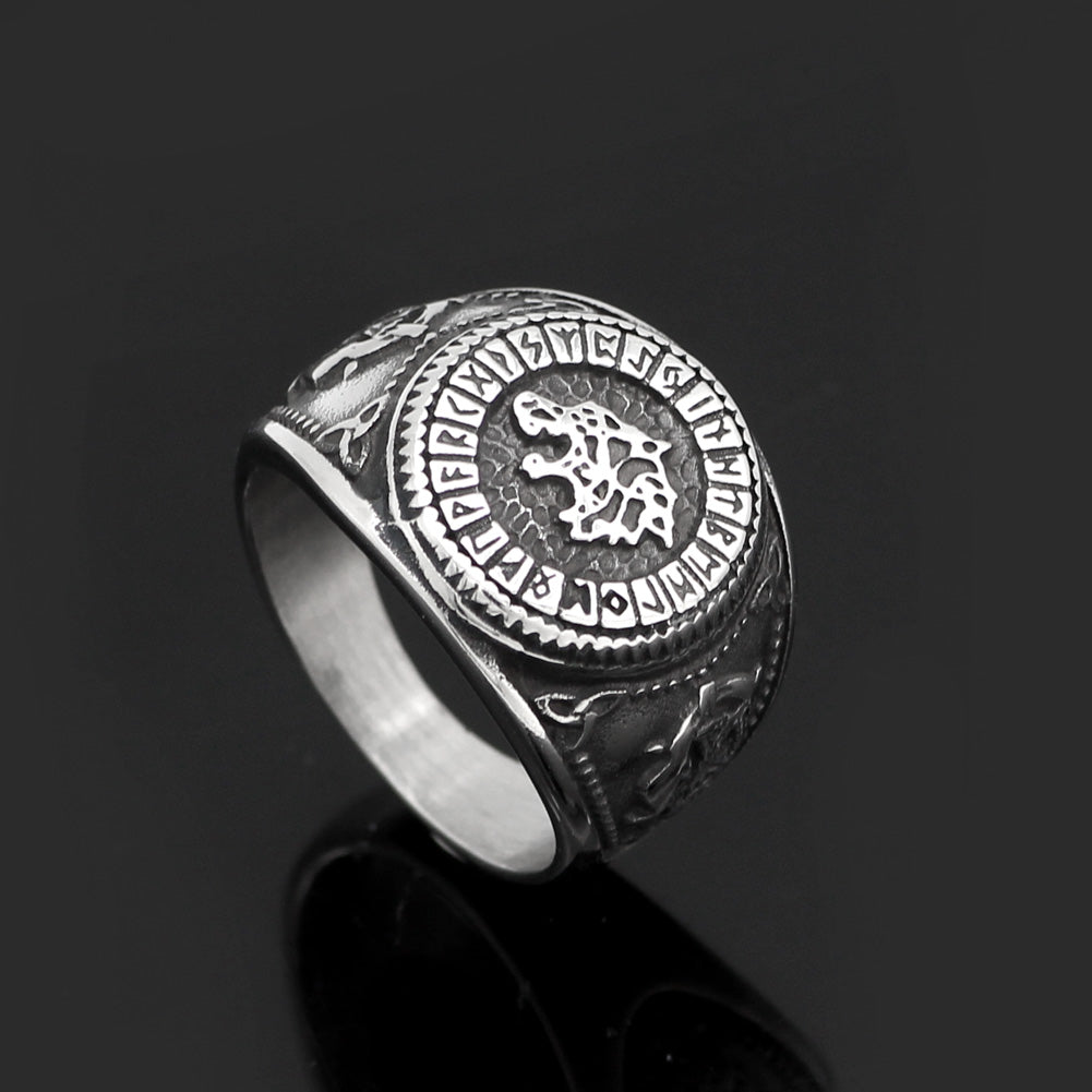Odin's Wolf Rune Ring – One Click Street